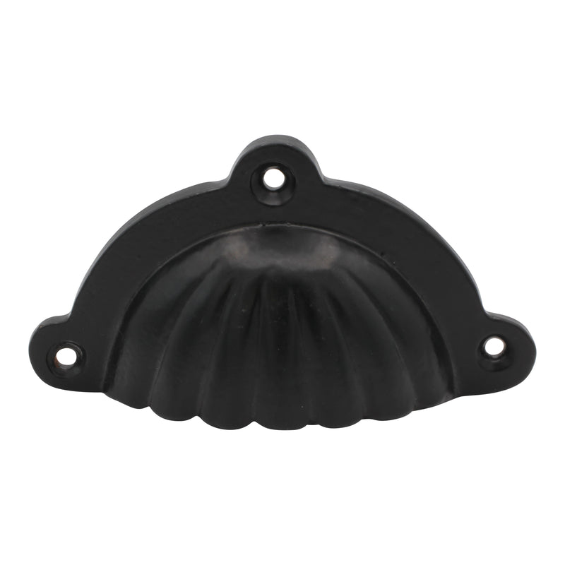 [Pull IR8357] Solid Iron Vintage Sea Shell Cup Pull | RCH Hardware